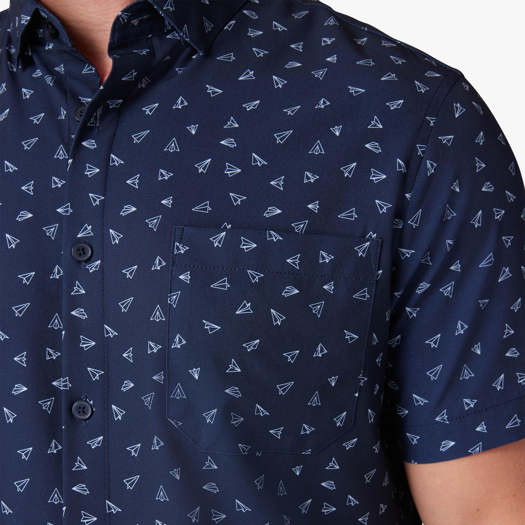 Leeward Short Sleeve - Navy Airplane Print - Mizzen+Main