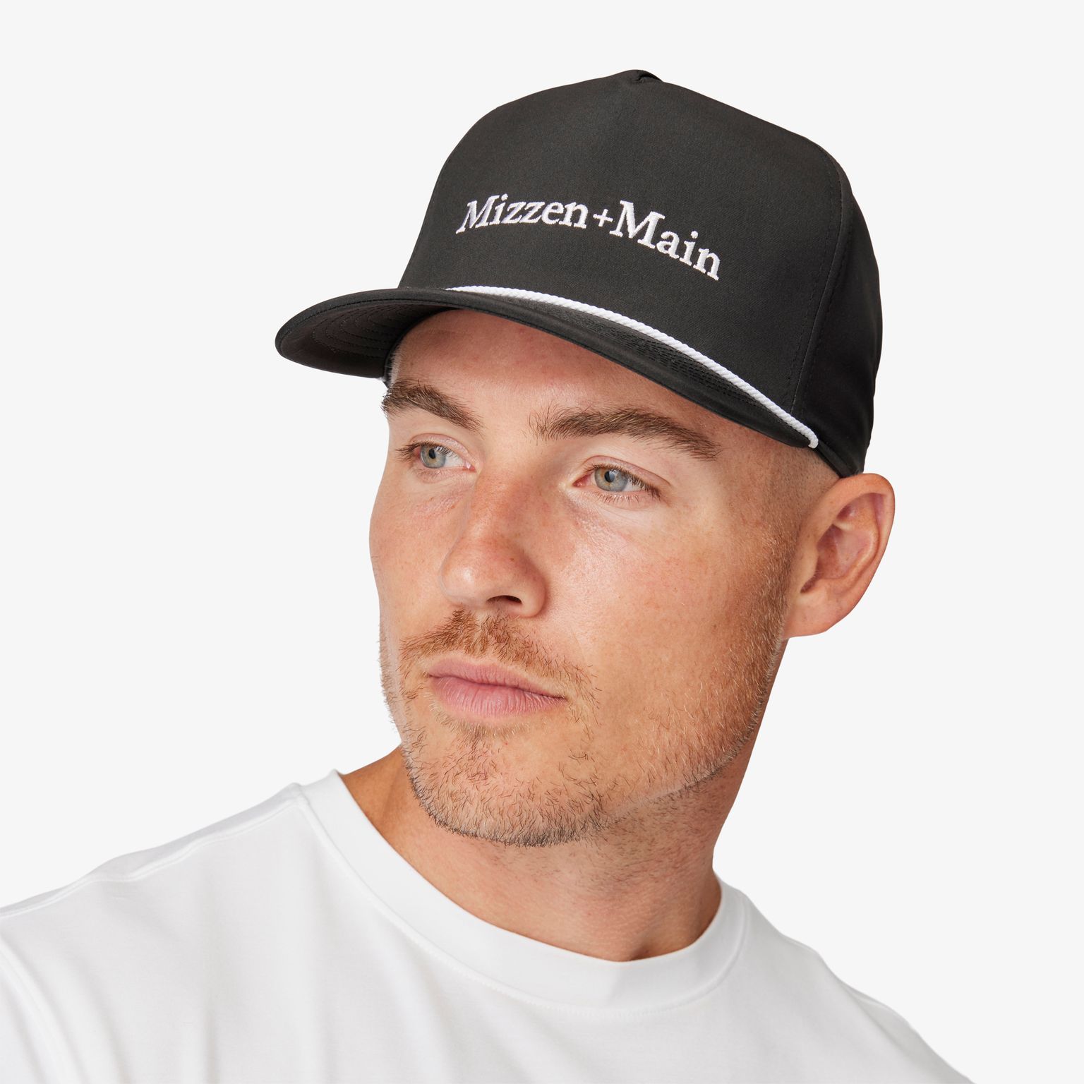 Black Solid Rope Hat - Mizzen+Main