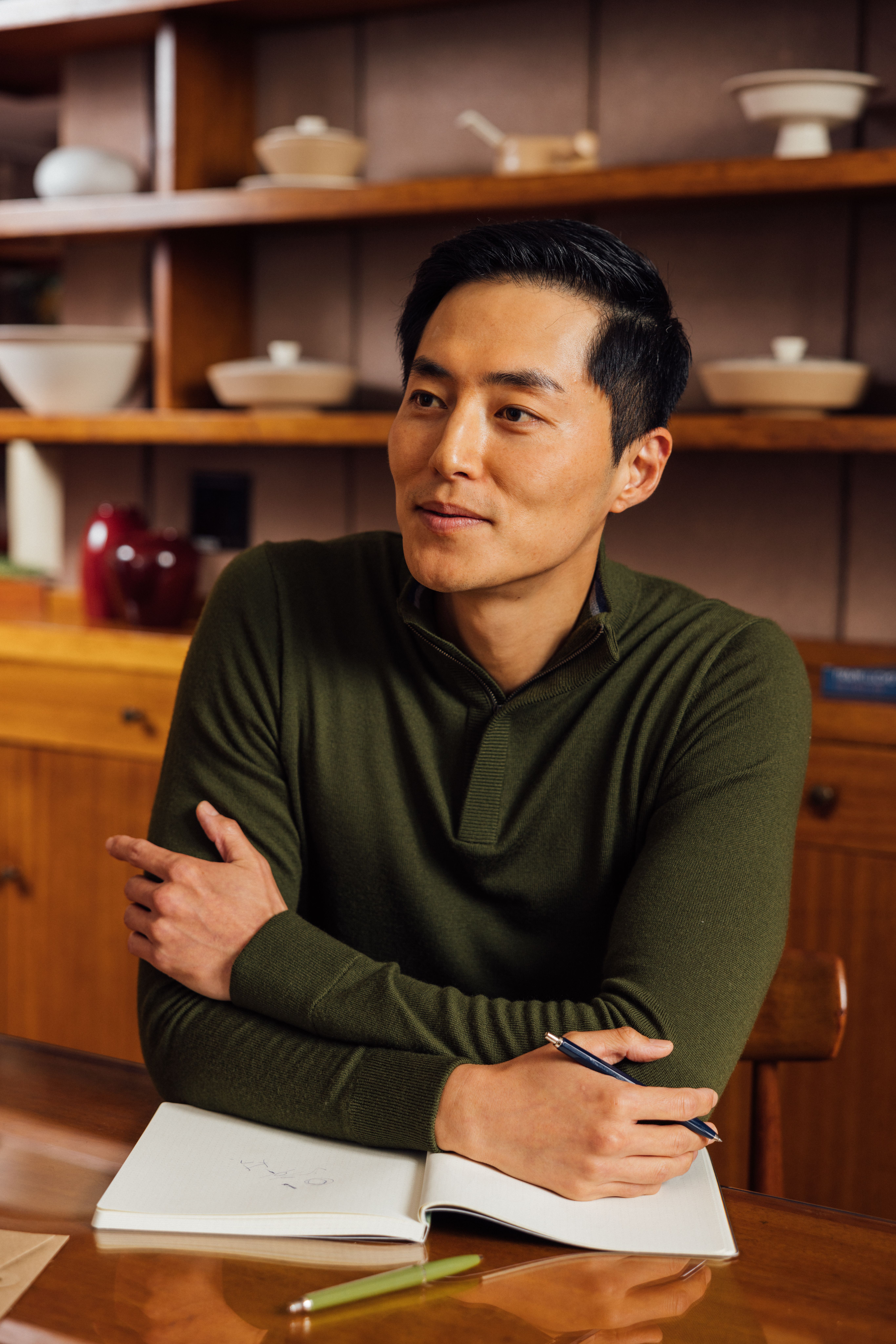 Sage Solid Preston Quarter Zip - Mizzen+Main