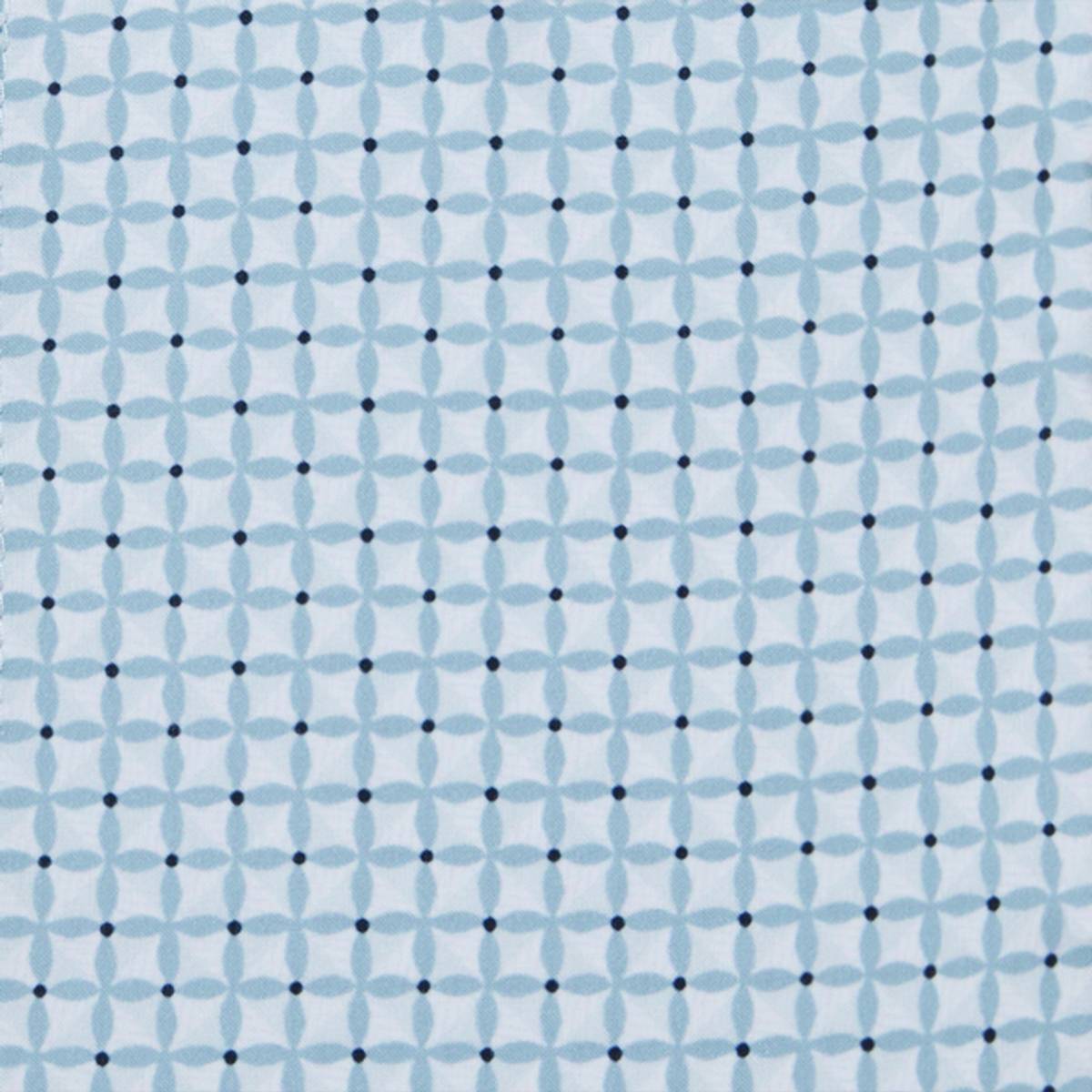 Light Blue Navy Mini Grid Leeward Dress Shirt - Mizzen+Main