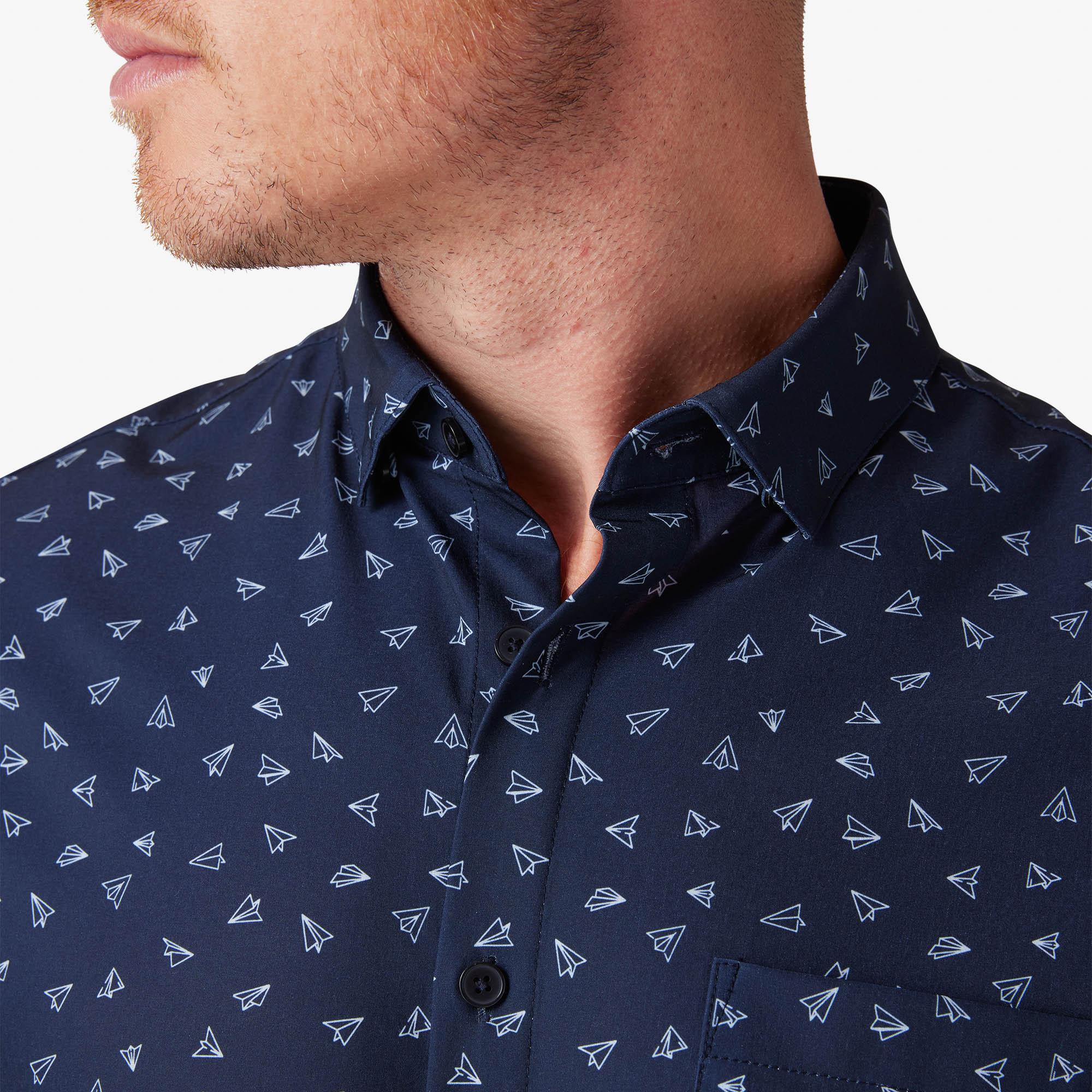Leeward Short Sleeve - Navy Airplane Print - Mizzen+Main