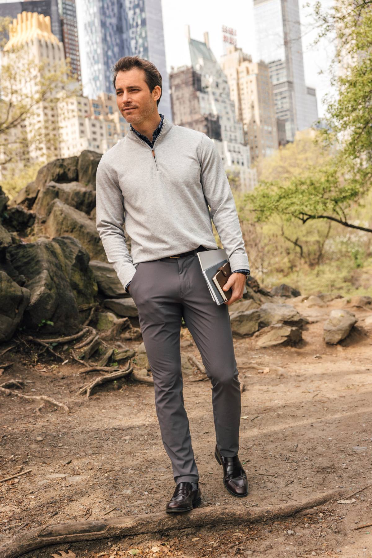 Medieval Blue Heather Cassady Sweater - Mizzen+Main