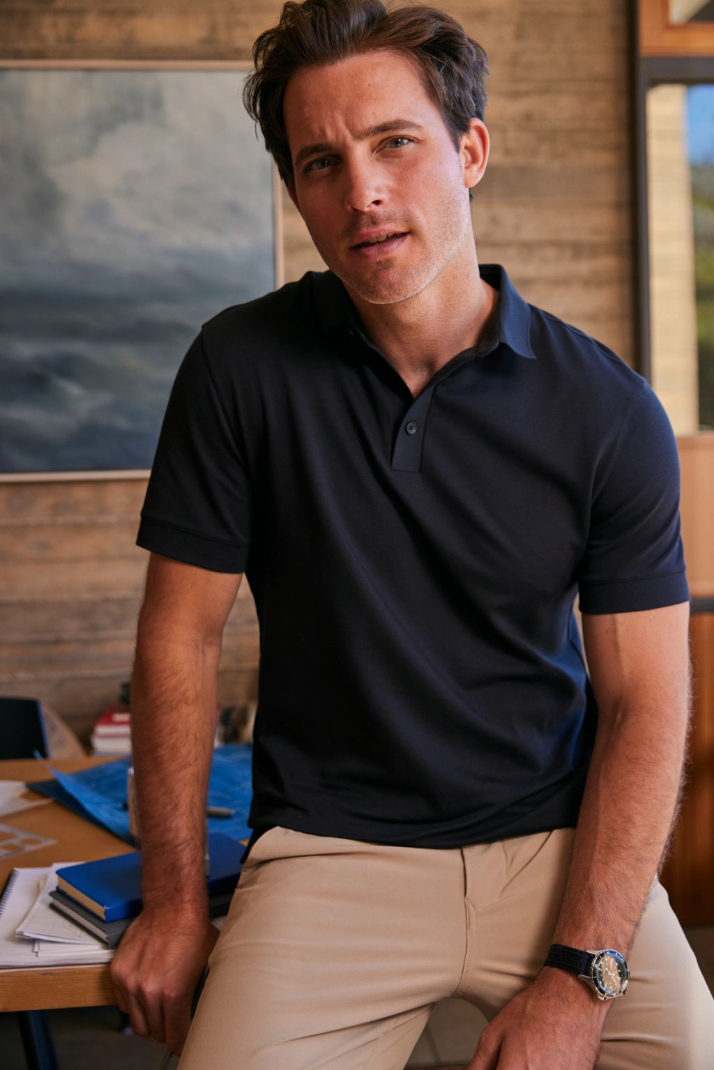 Kent Polo - Black Solid - Mizzen+Main
