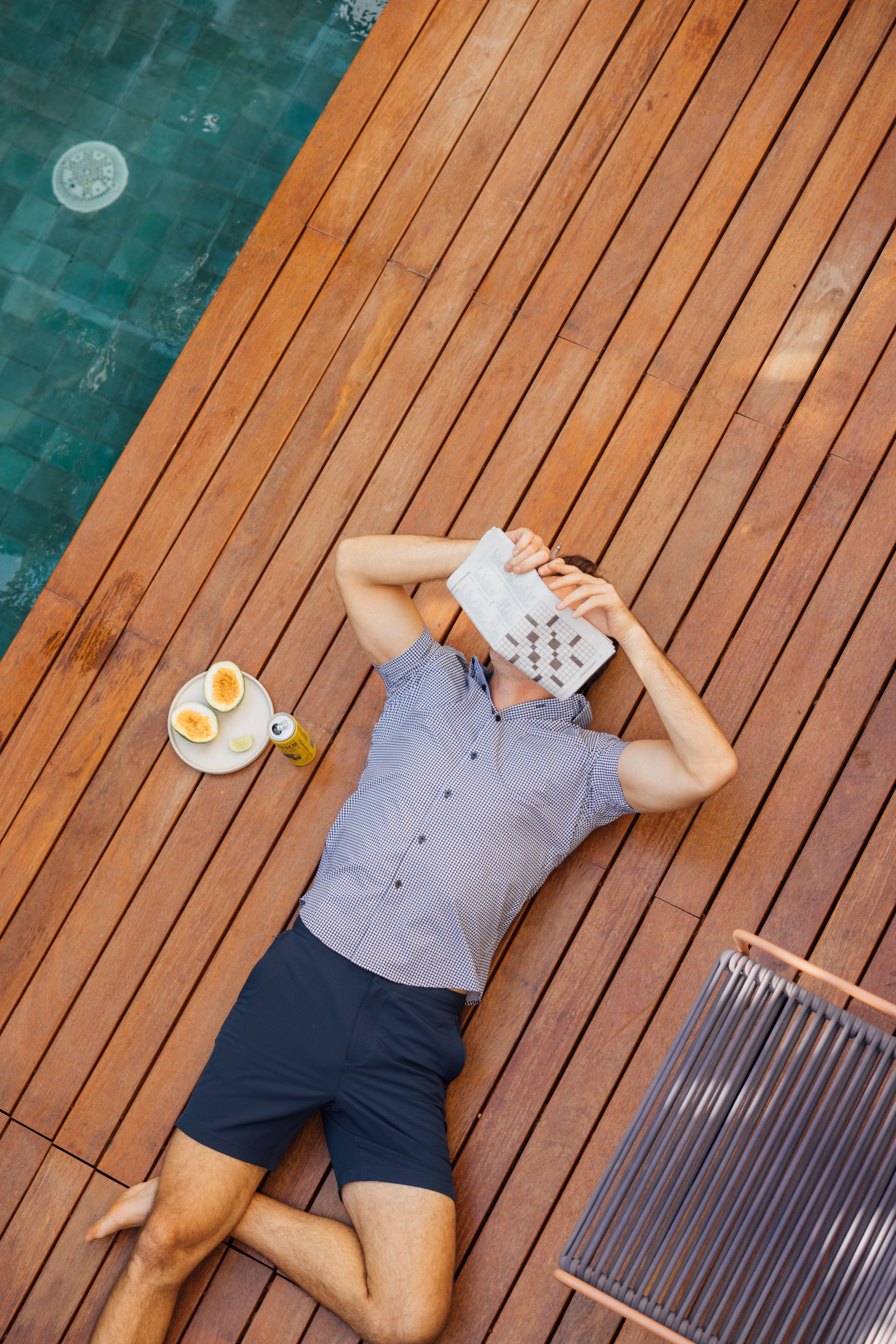 Leeward Short Sleeve - Navy Circle Geo - Mizzen+Main