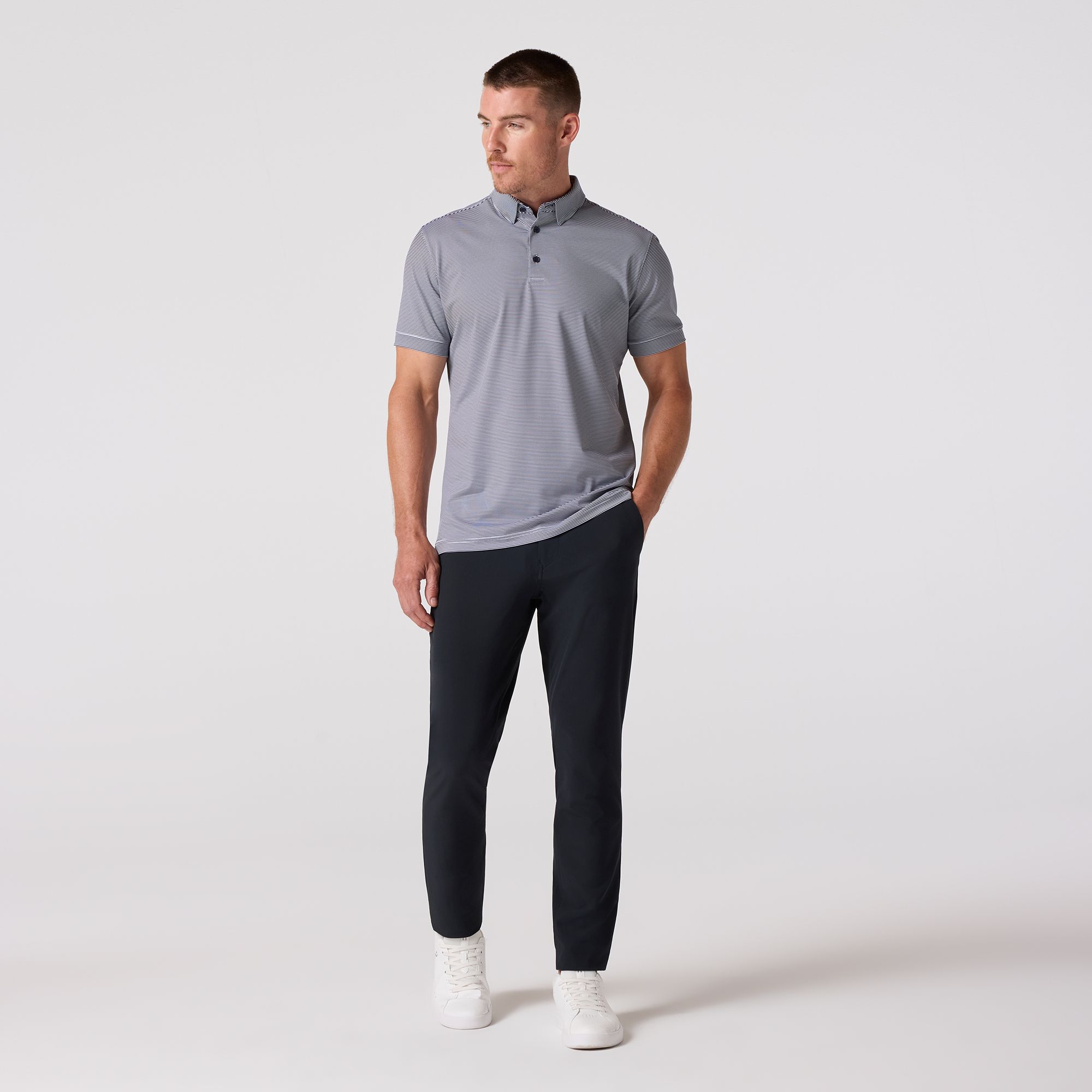 Cool Gray Heather KPI Quarter Zip | Mizzen+Main