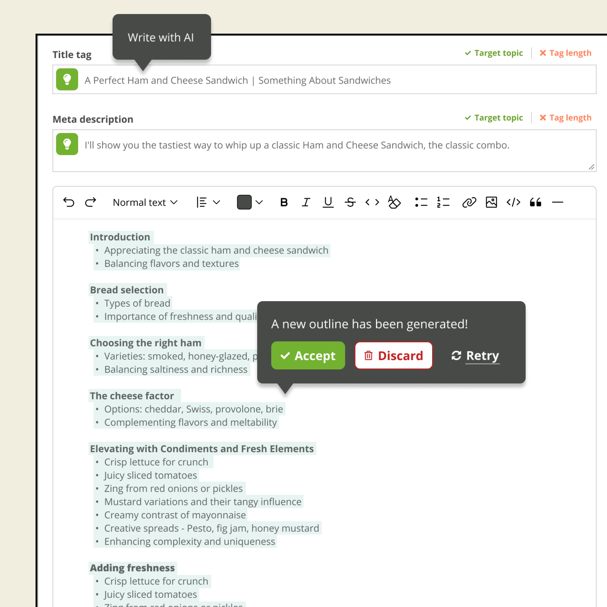 Writing Assistant | Conductor Features