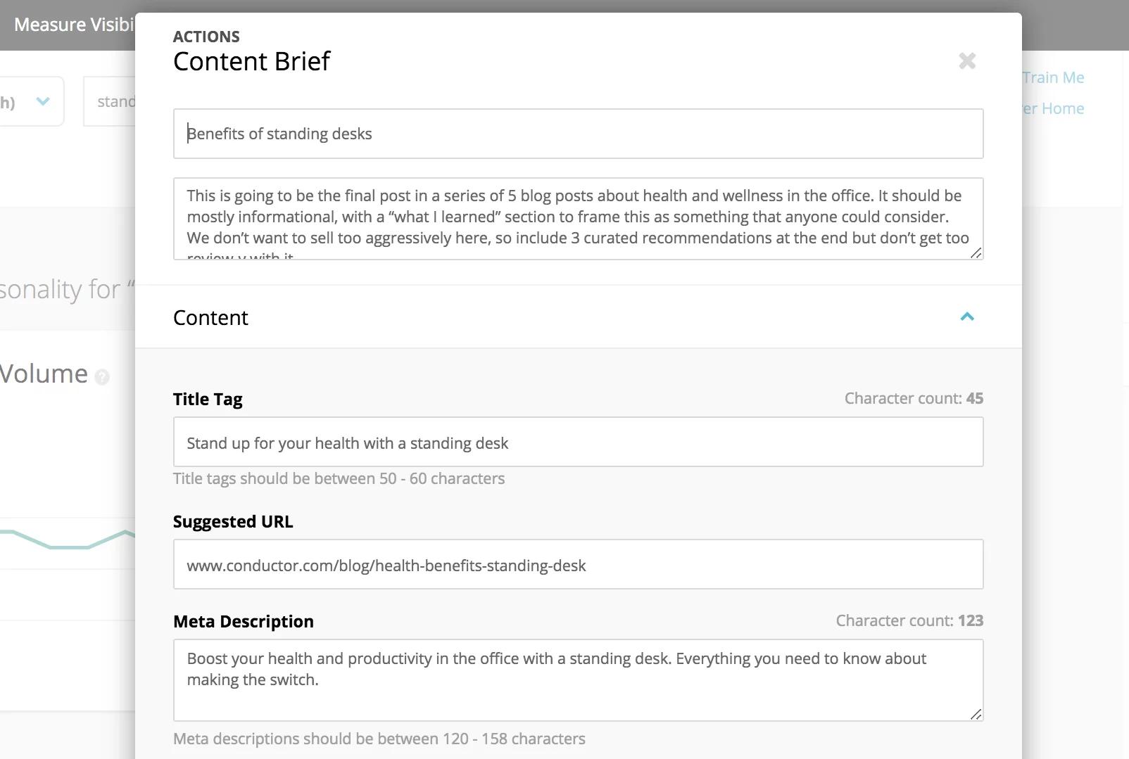 Actions - SEO Workflow Optimization | Conductor Features