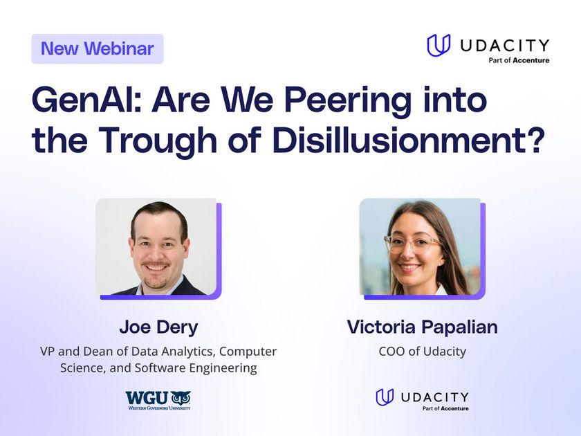 GenAI: Are We Peering into the Trough of Disillusionment? | Udacity Webinar