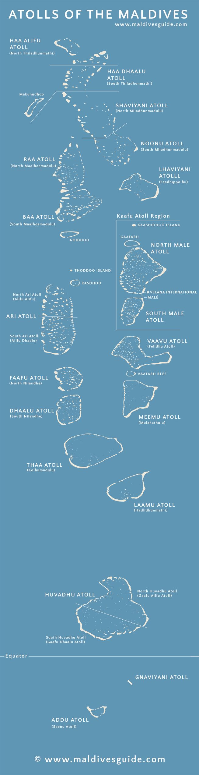 Atolls of the Maldives [Complete List] | Maldives Guide