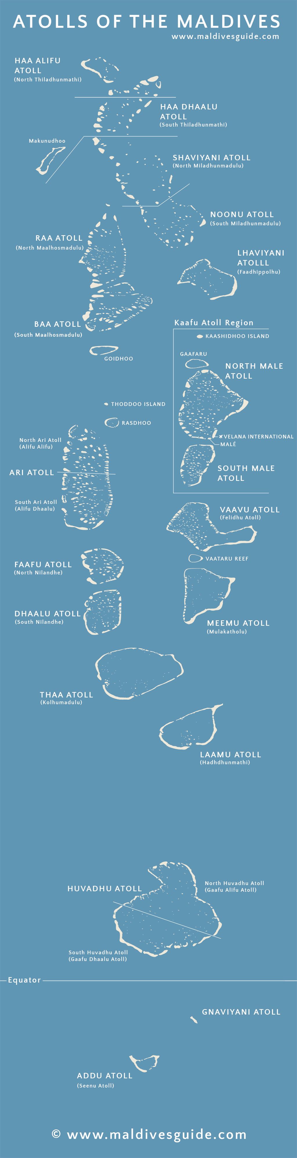 Atolls of the Maldives [Complete List] | Maldives Guide