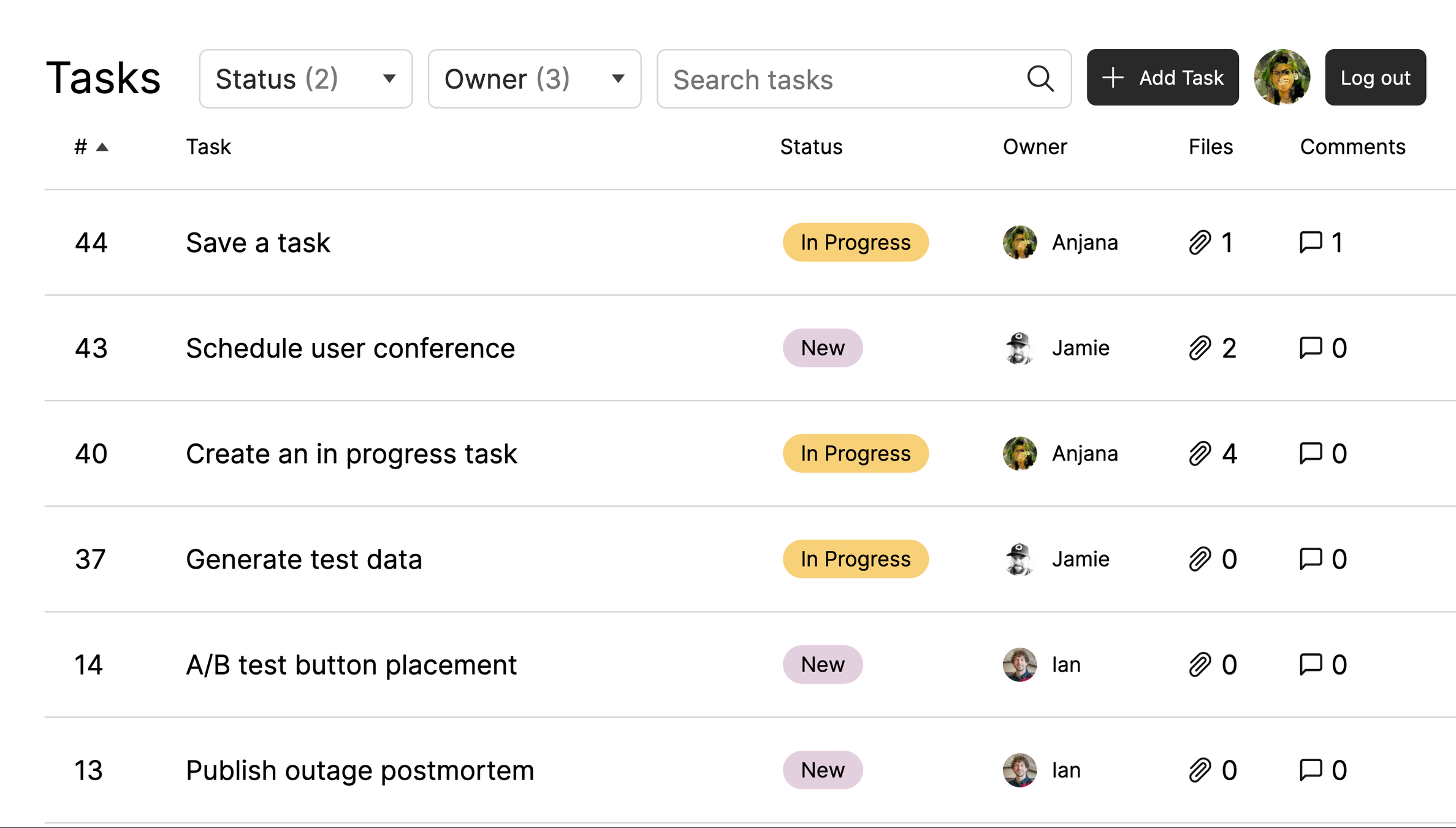 Fullstack: Project MGMT Example