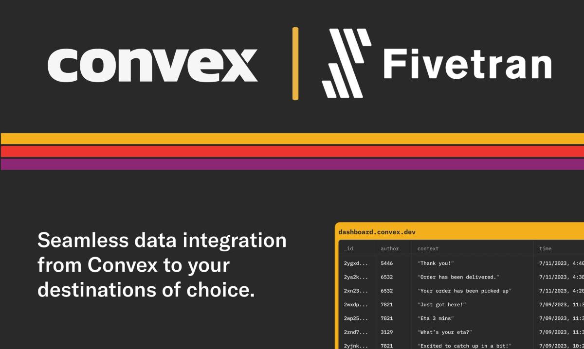 Adding Data Integration to Your Convex Application with Fivetran