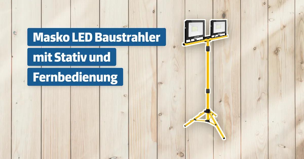 Masko LED Baustrahler mit Stativ und Fernbedienung Testbericht ...