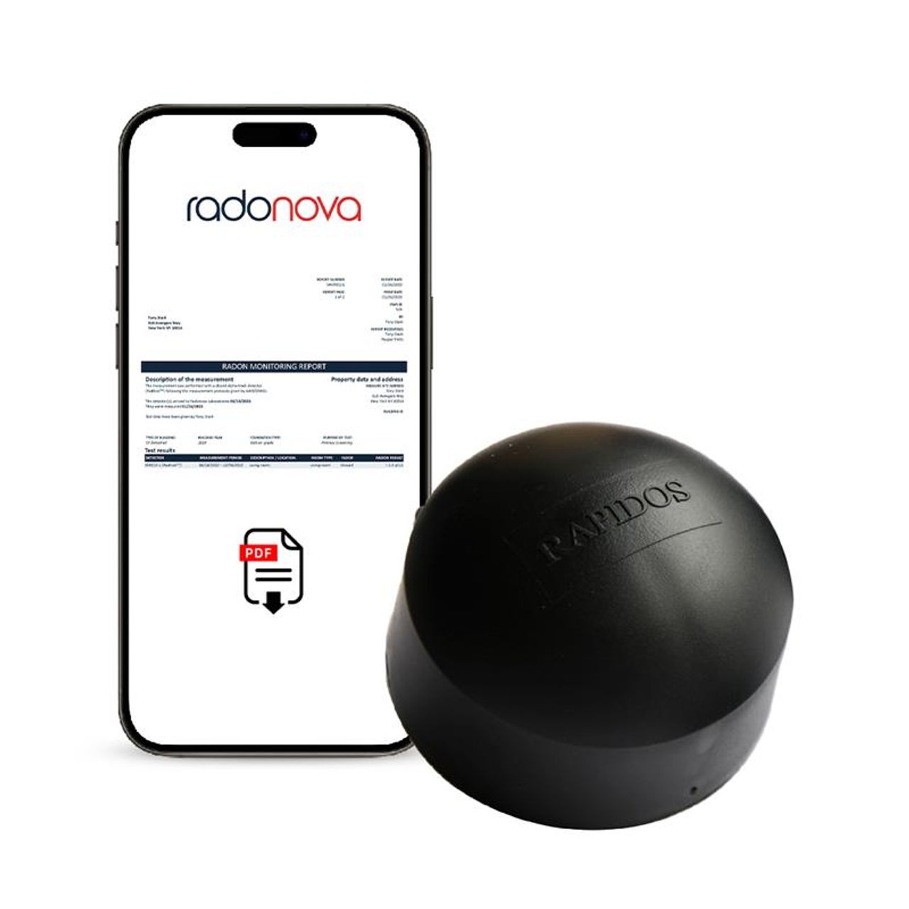 Rapidos - Short Term Radon Test Kit for Homes | Radonova