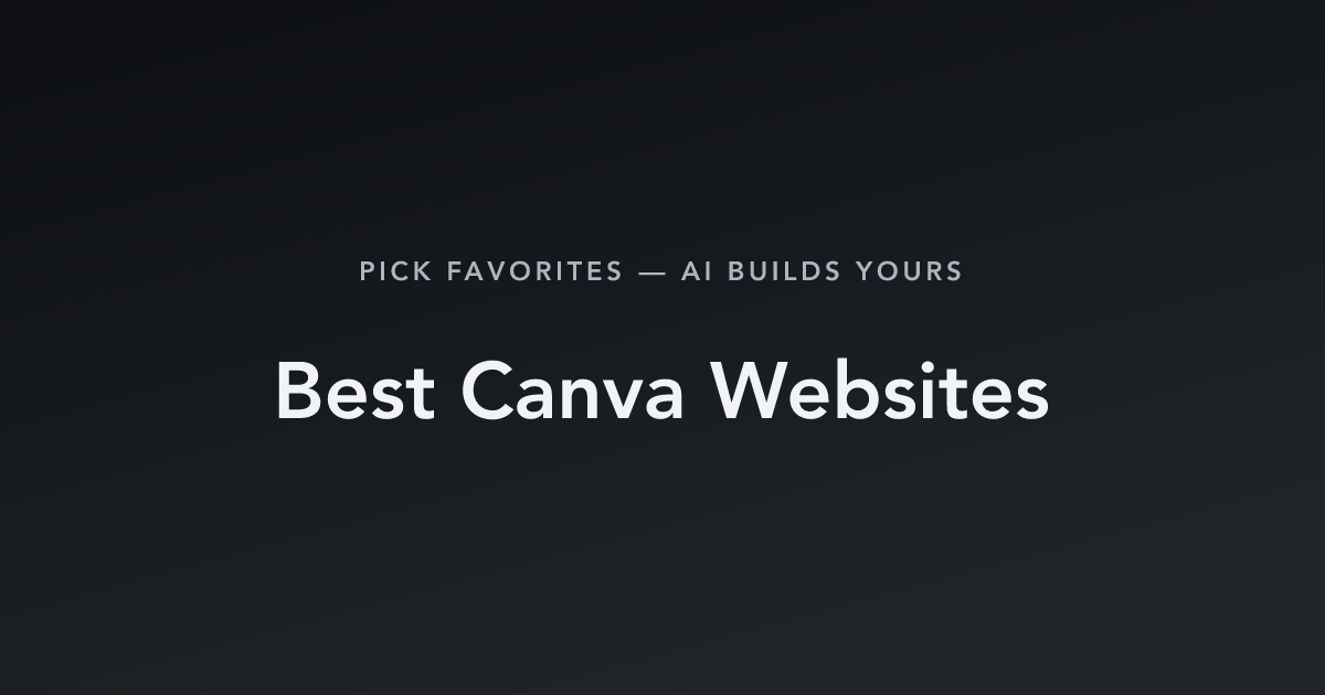 48 Best Canva Websites — Build Yours with AI