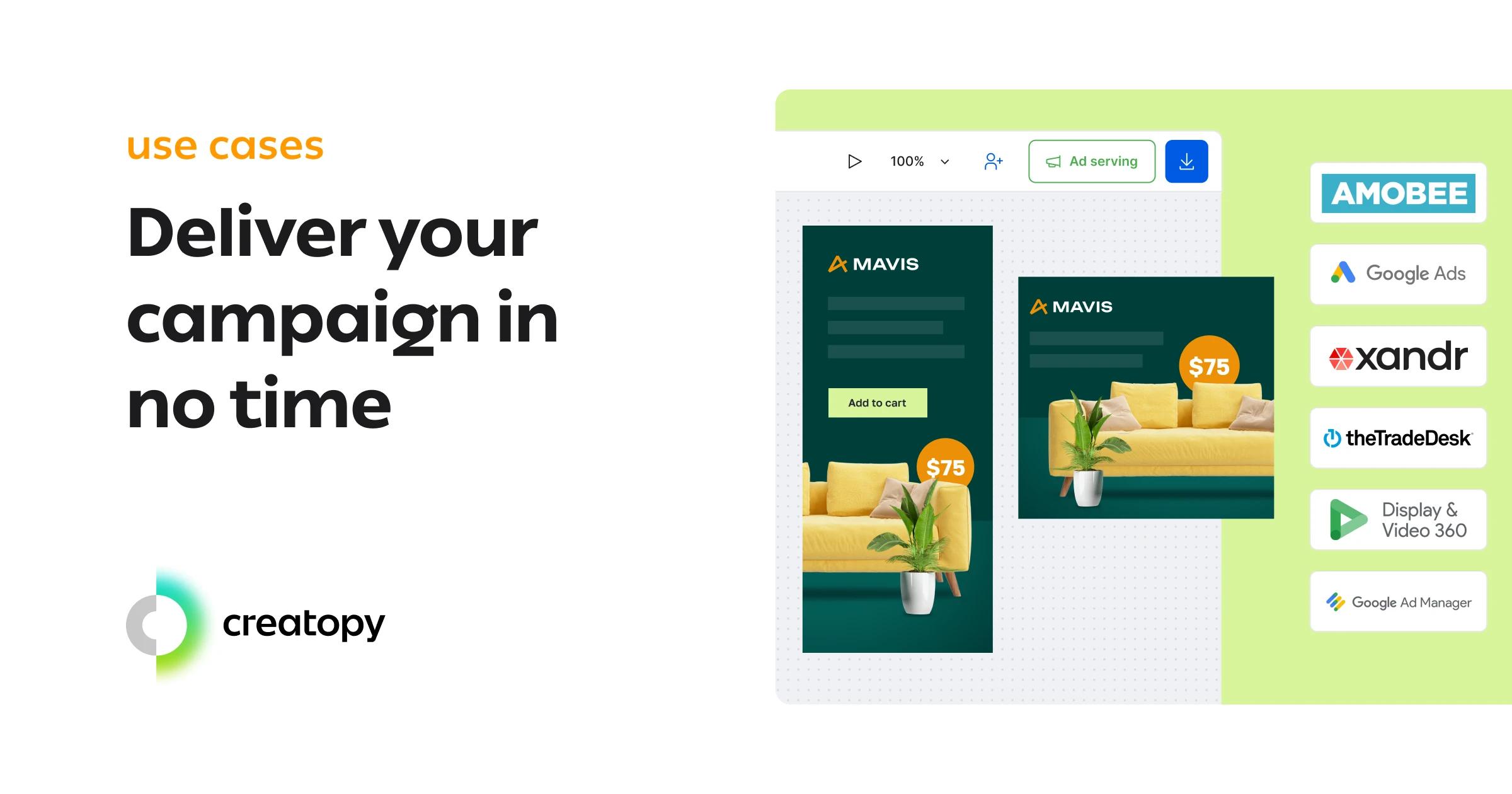 Publish and Serve Ads - Creatopy