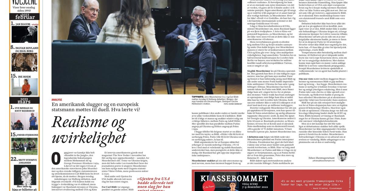Bildt vs. Mearsheimer | Klassekampen