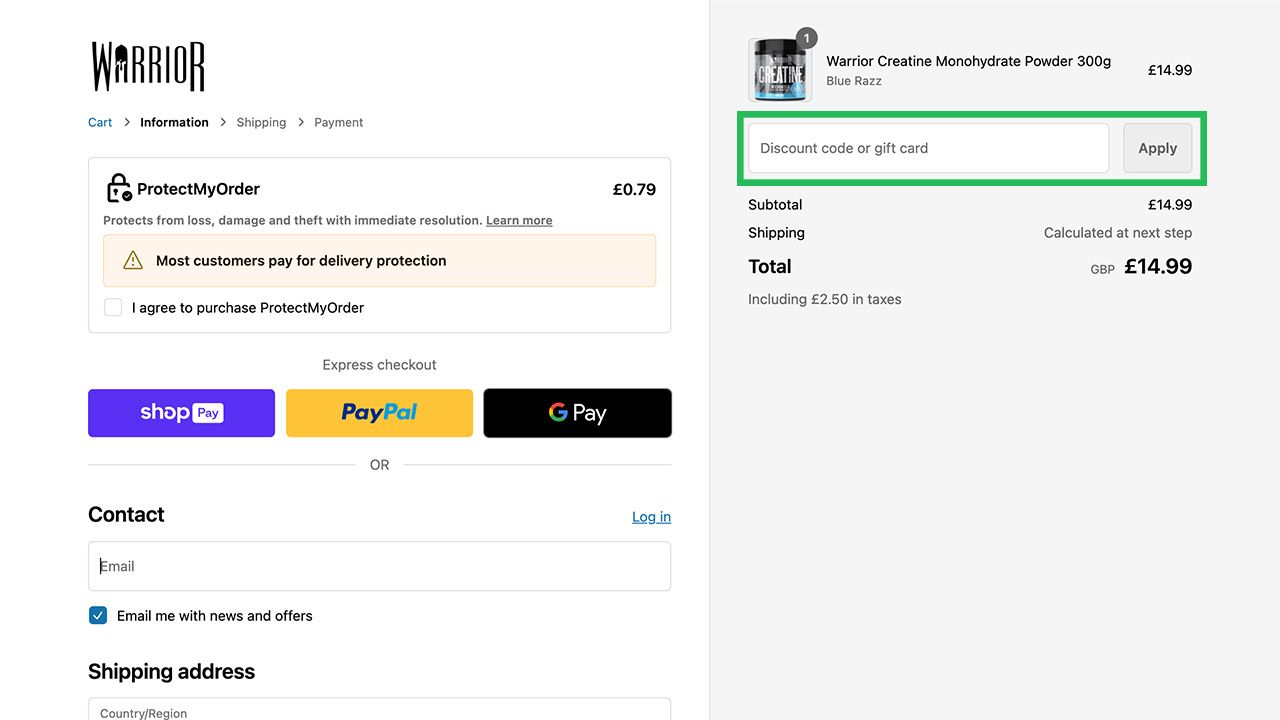 WARRIOR Discount Code: 10% Off in June 2026
