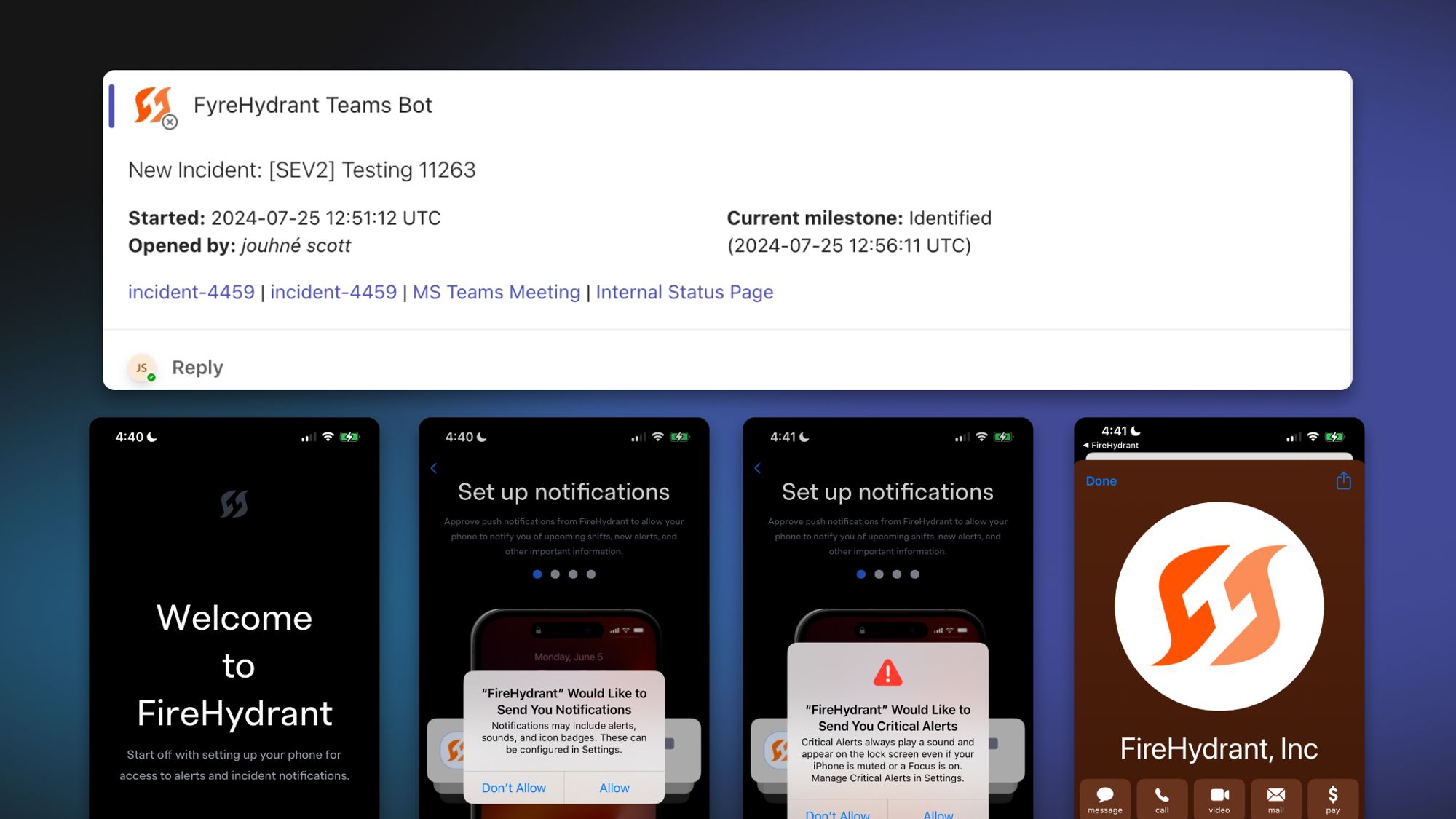 Mobile Onboarding and DataDog Event Source changes | FireHydrant