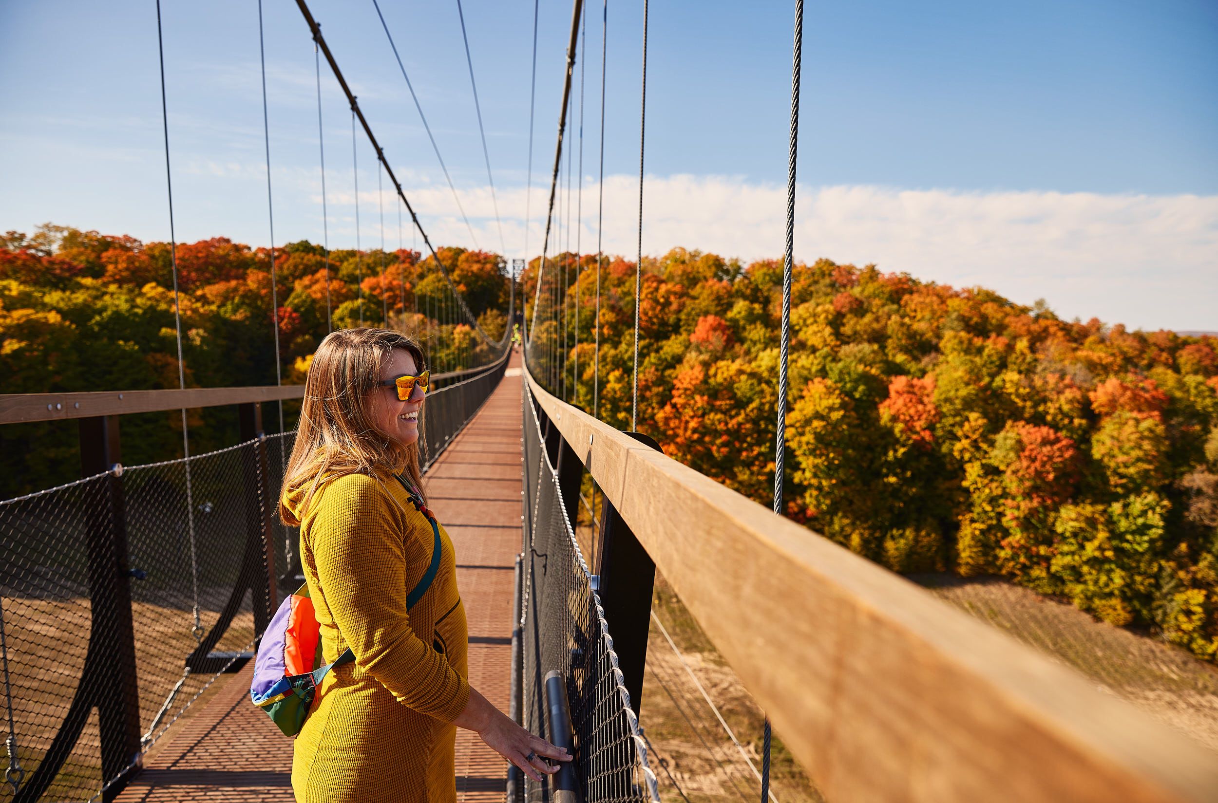 SkyBridge Michigan | Timber Tower Suspension Bridge | Boyne Mountain