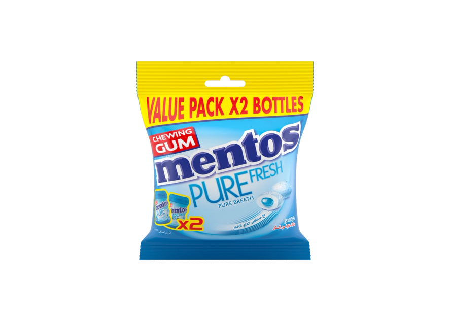 Mentos Gum Pure Fresh Freshmint 32 pieces bottle Value Pack | Mentos Arabia
