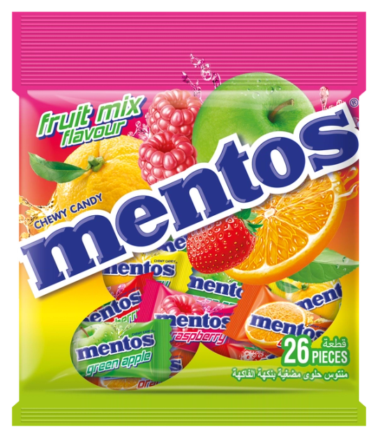 Mentos Candy Fruit 26 piece bag | Mentos Arabia