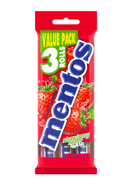 Mentos Candy Fruit 14 piece roll triple value pack | Mentos Arabia