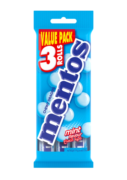 Mentos Candy Mint 14 piece roll triple value pack | Mentos Arabia