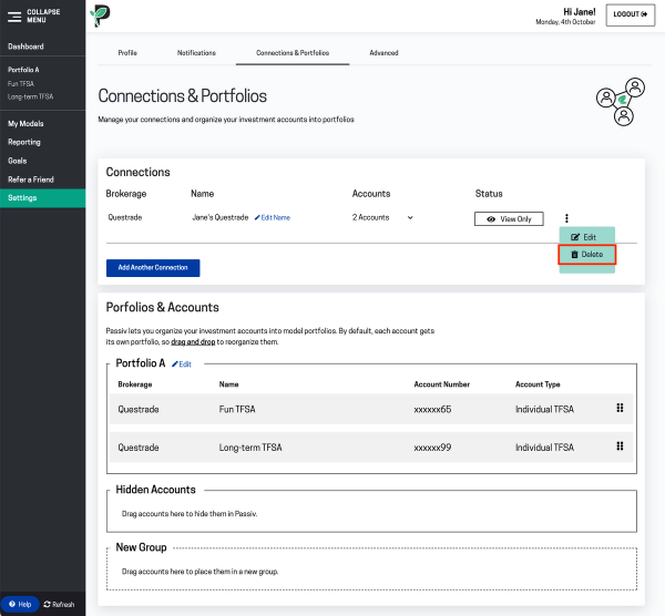 How to Manage Your Brokerage Connections | Passiv
