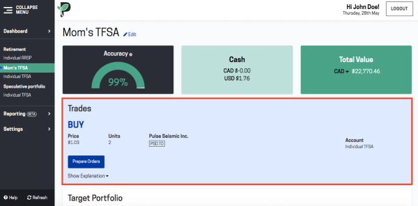 How to Use One Click Trades | Passiv
