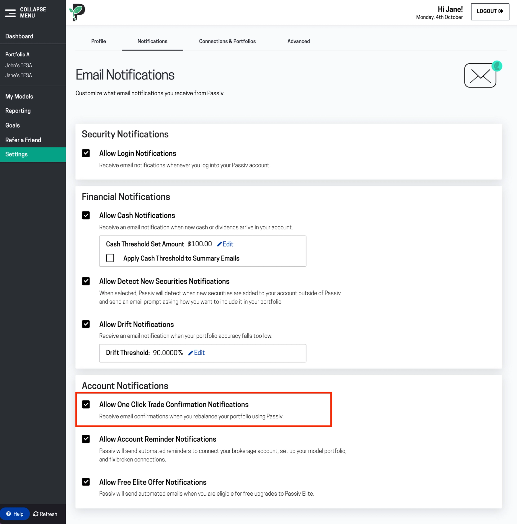 How to Use One Click Trades | Passiv
