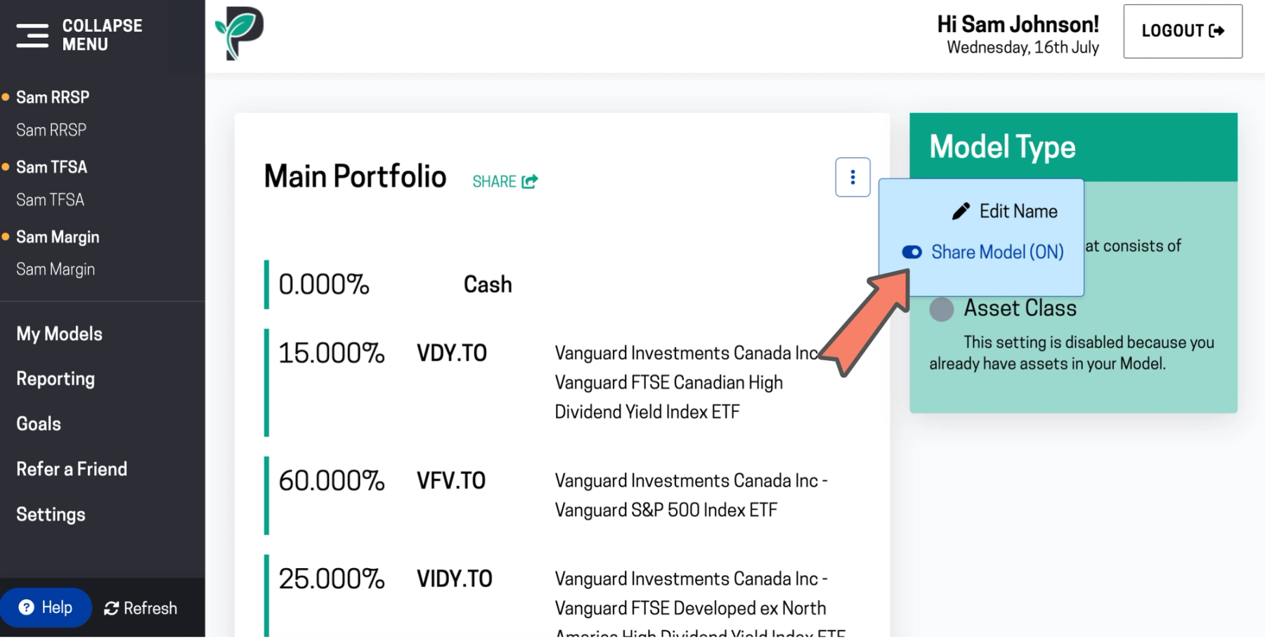 How to share your model portfolio | Passiv