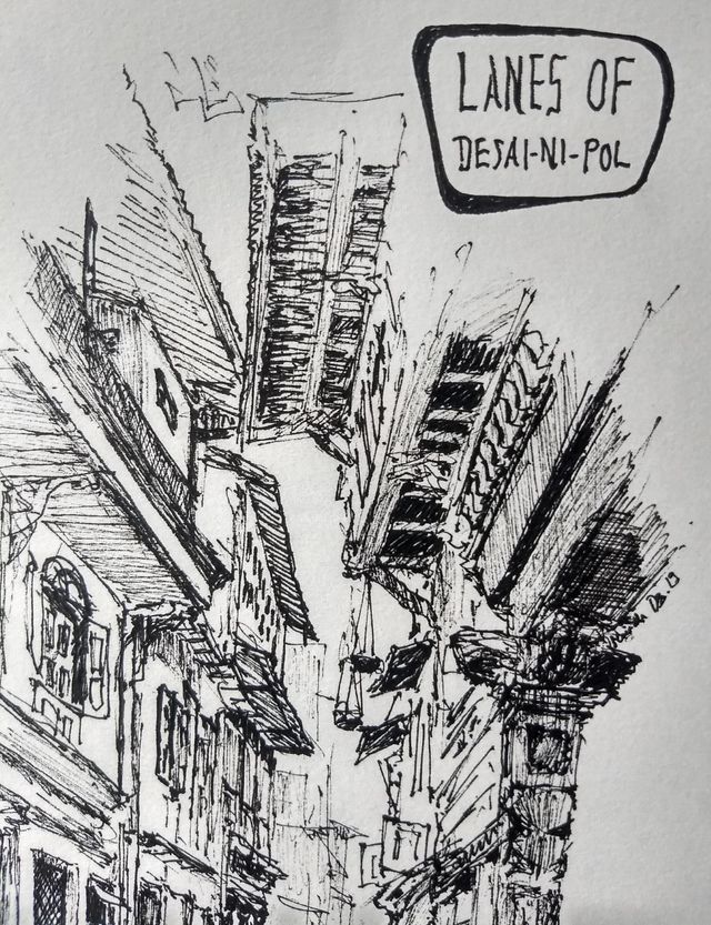Urban Sketching in the Pols of Ahmedabad Walled City - iDiscover Maps