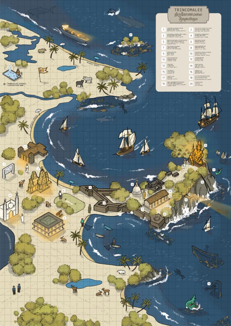 Fort Frederick from the Air; Drone Views of Trincomalee's Spectacular Landscape - iDiscover Maps