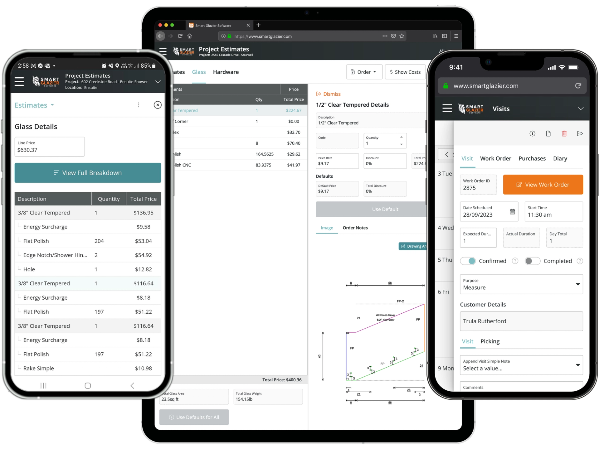 Glass Field Management Software | Smart Glazier Business