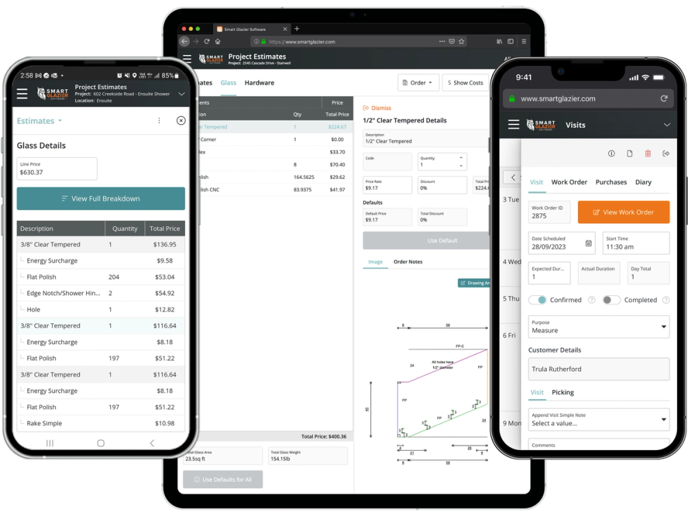 Glass Field Management Software | Smart Glazier Business