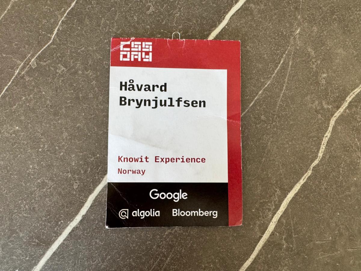 My key takeaways from CSSDay 2025 | Håvard Brynjulfsen