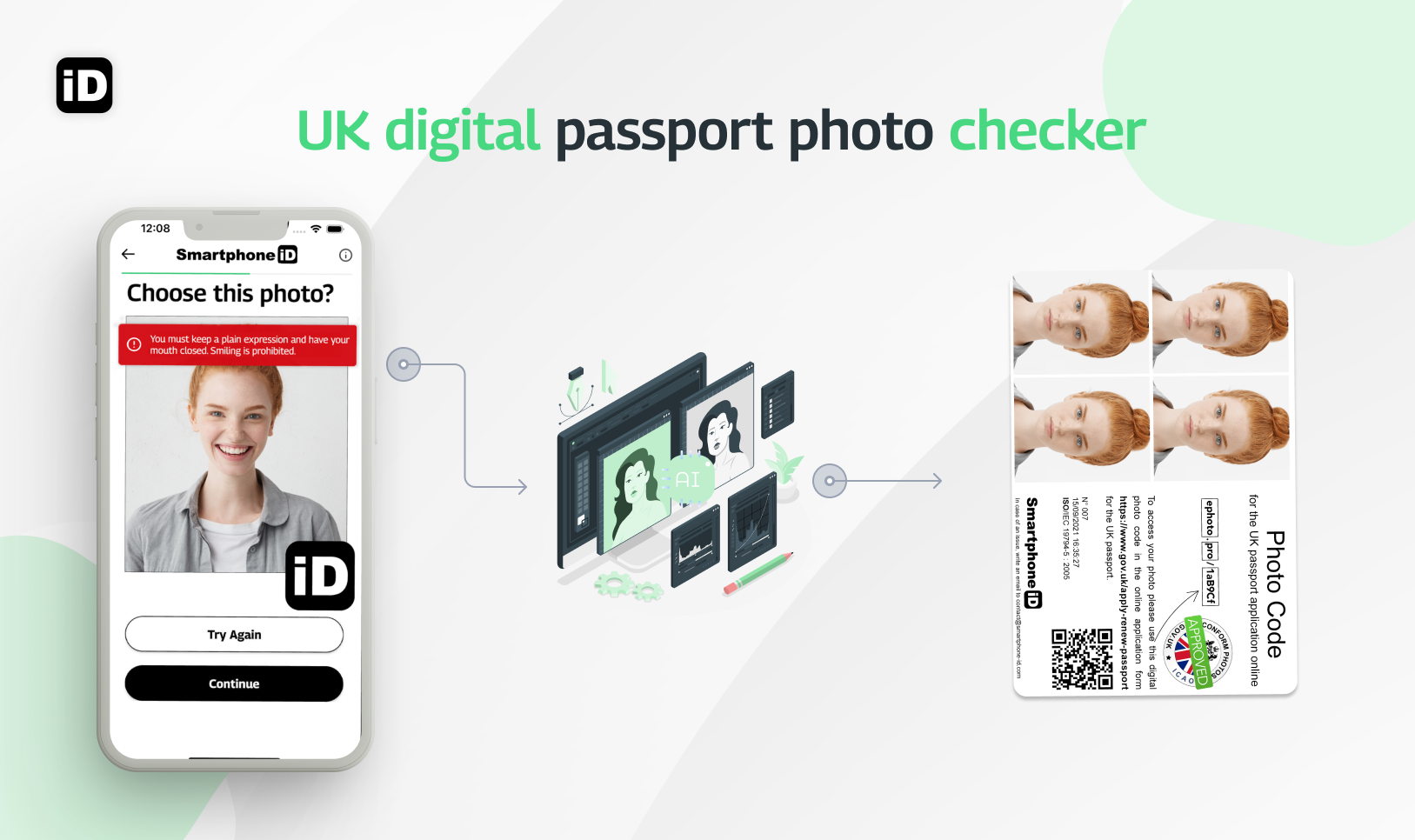 Online digital passport photo checker (AI + Expert check)