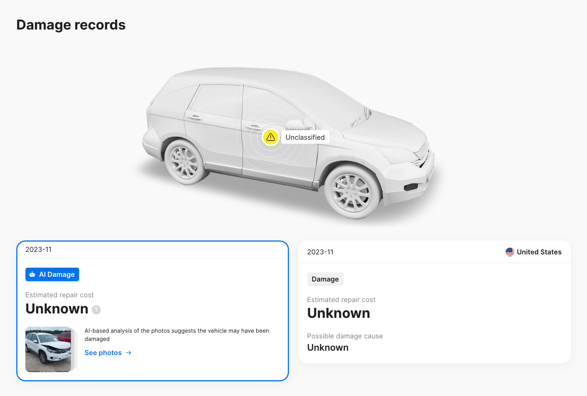 New AI damage feature can identify damage from vehicle photos