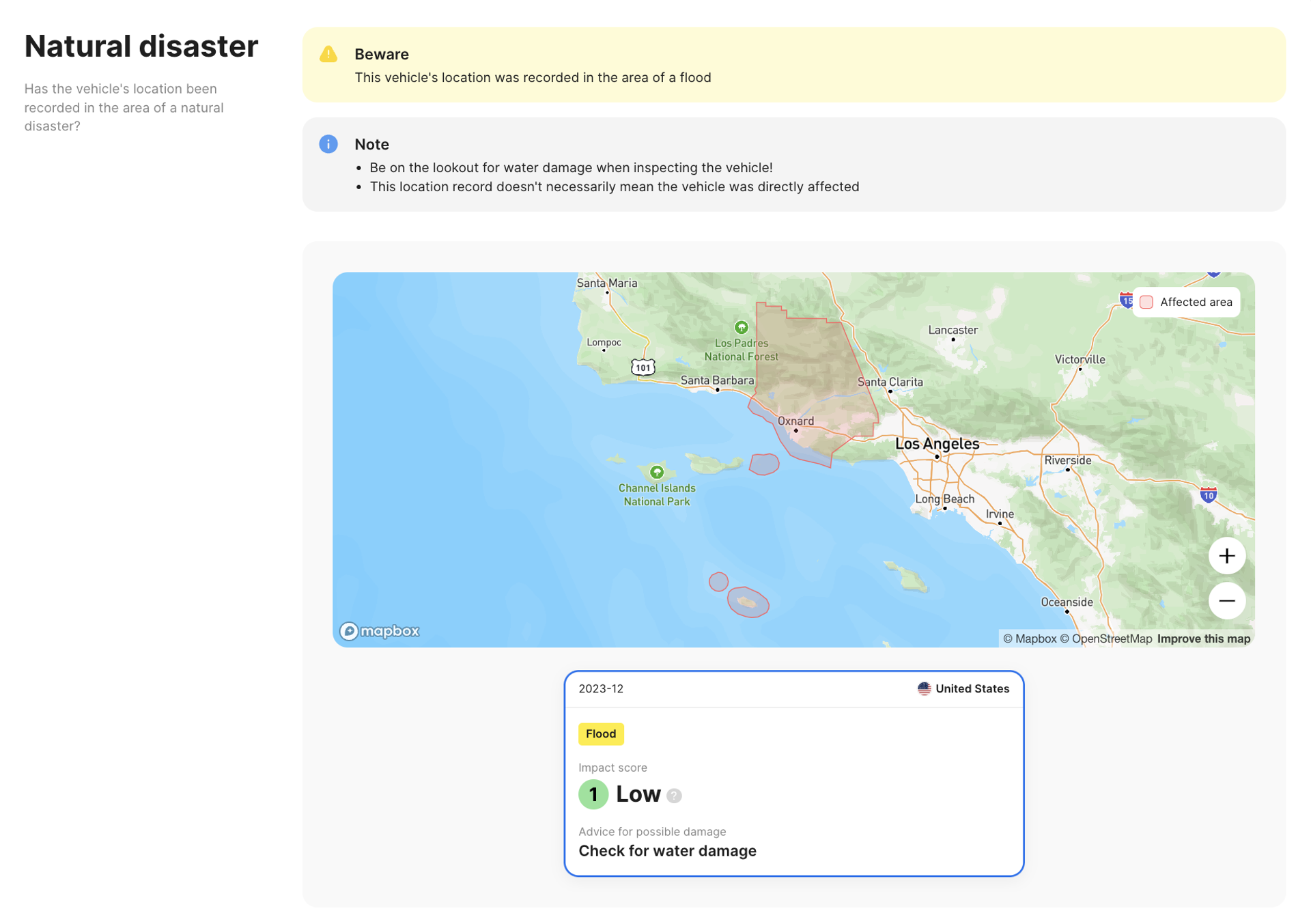 Natural Disasters section: Stay aware of potential risks