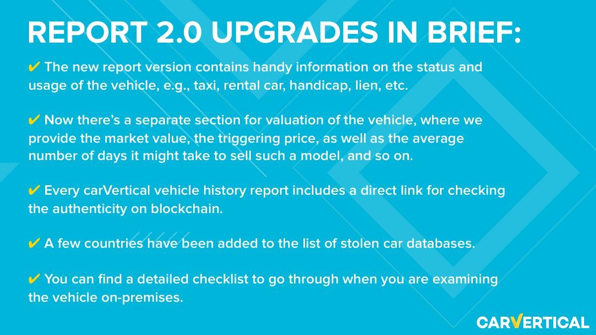 carVertical Vehicle History Report 2.0 Launched