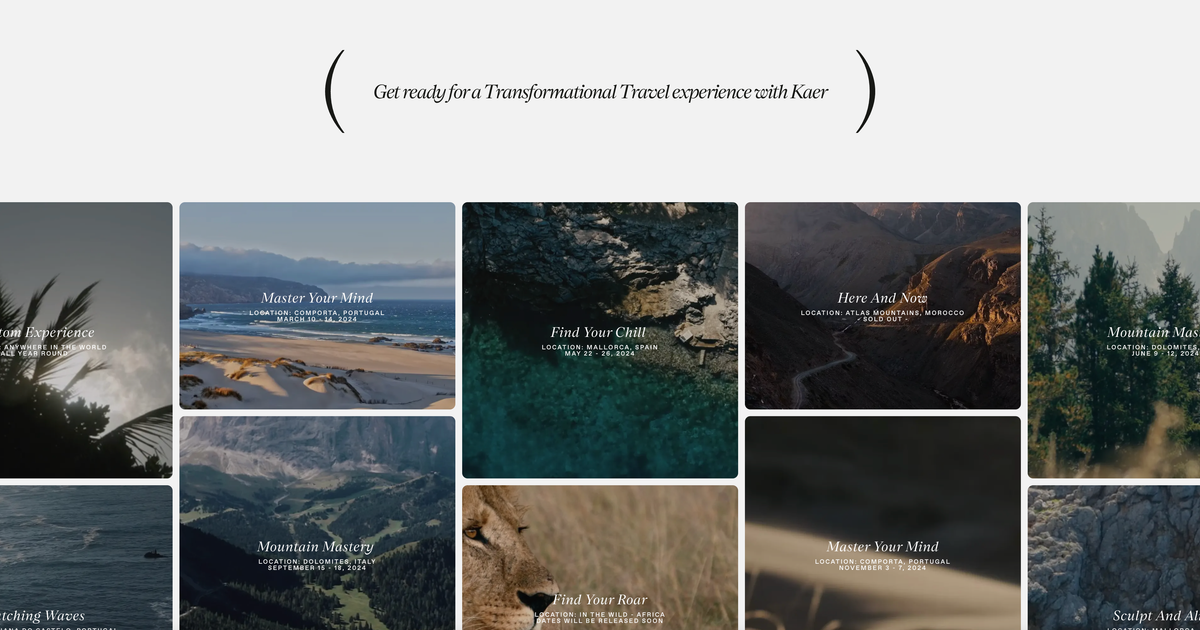 Kaer - Transformational Travel Experiences