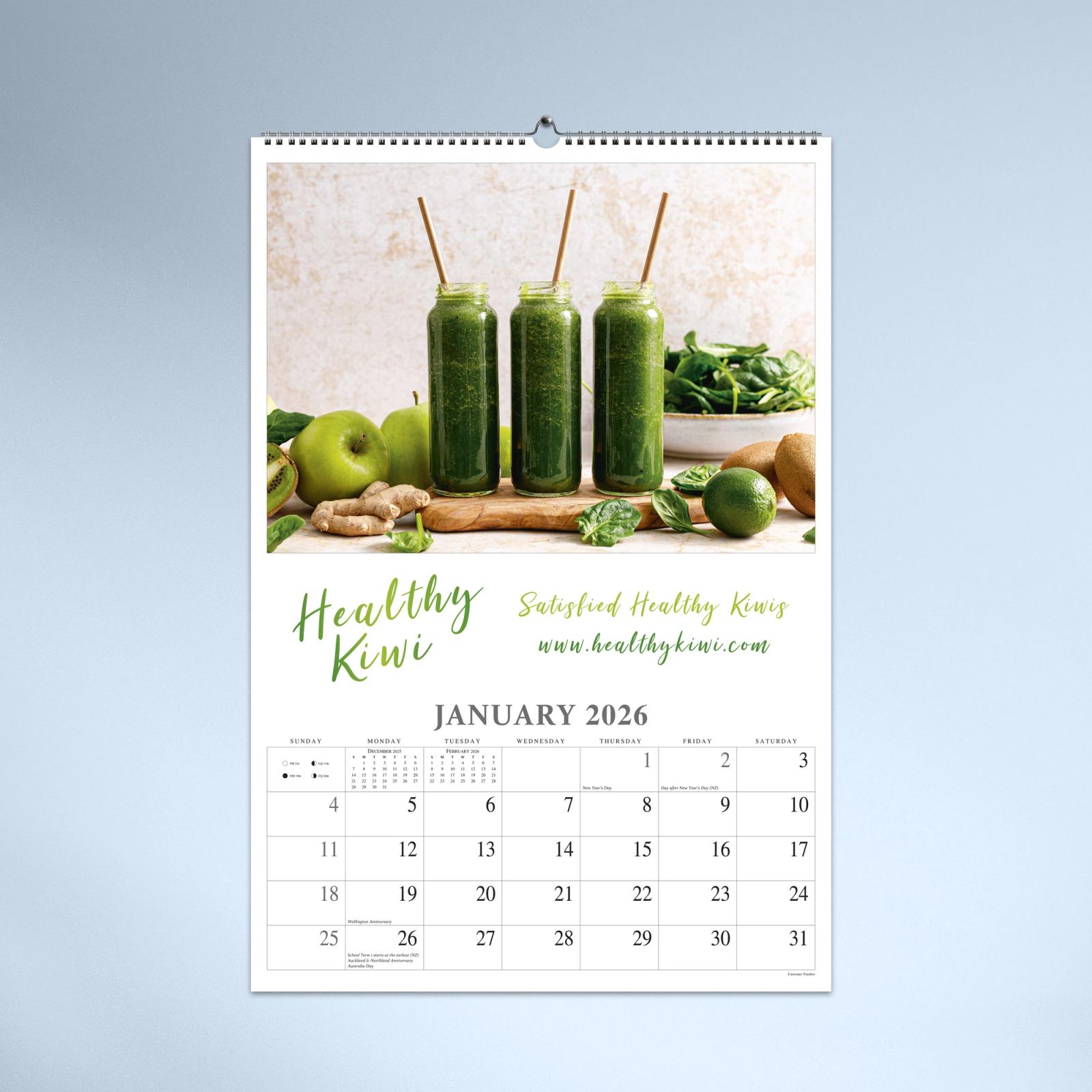 Extra Large Portrait 12 Page Wall Calendar - Full Custom