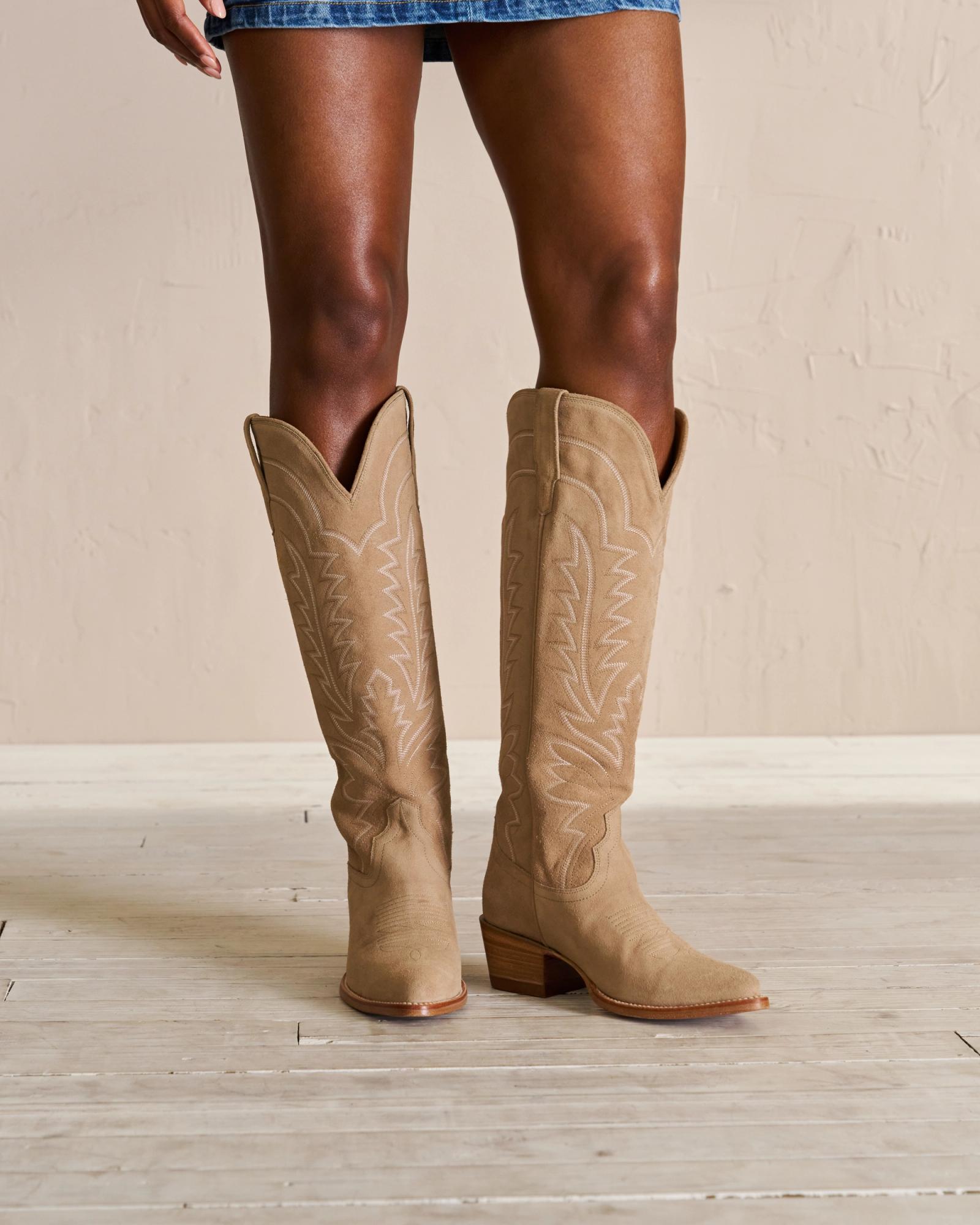Womens Tall Cowgirl Boots The Abby Driftwood Tecovas