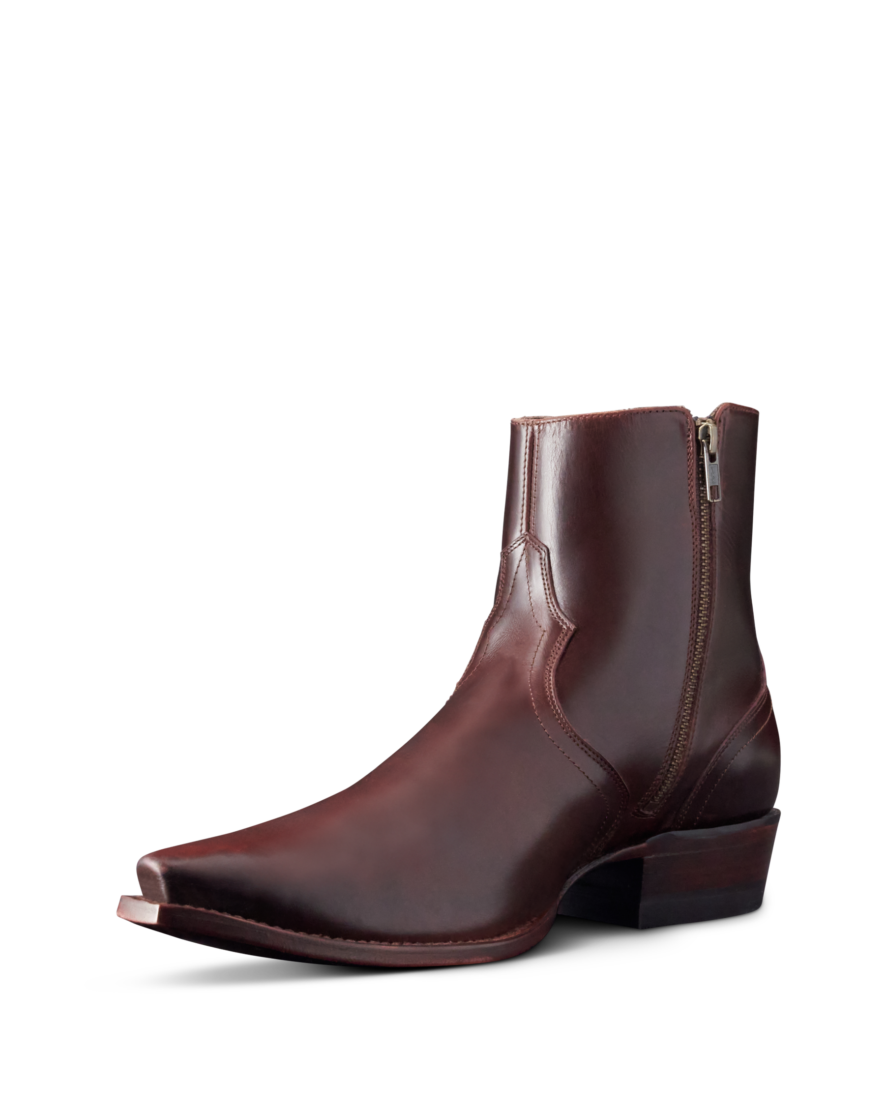 The Blaze in Dark Copper Cowhide - Men's Zip Boot | Tecovas