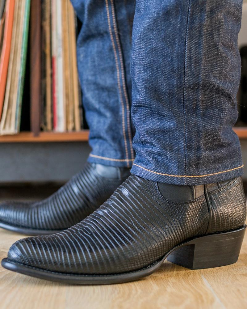 Men's Lizard Skin Cowboy Boots | The Nolan - Midnight | Tecovas