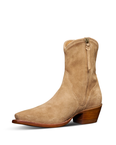The Dakota in Desert Tan Suede - Women's Zip Boot | Tecovas