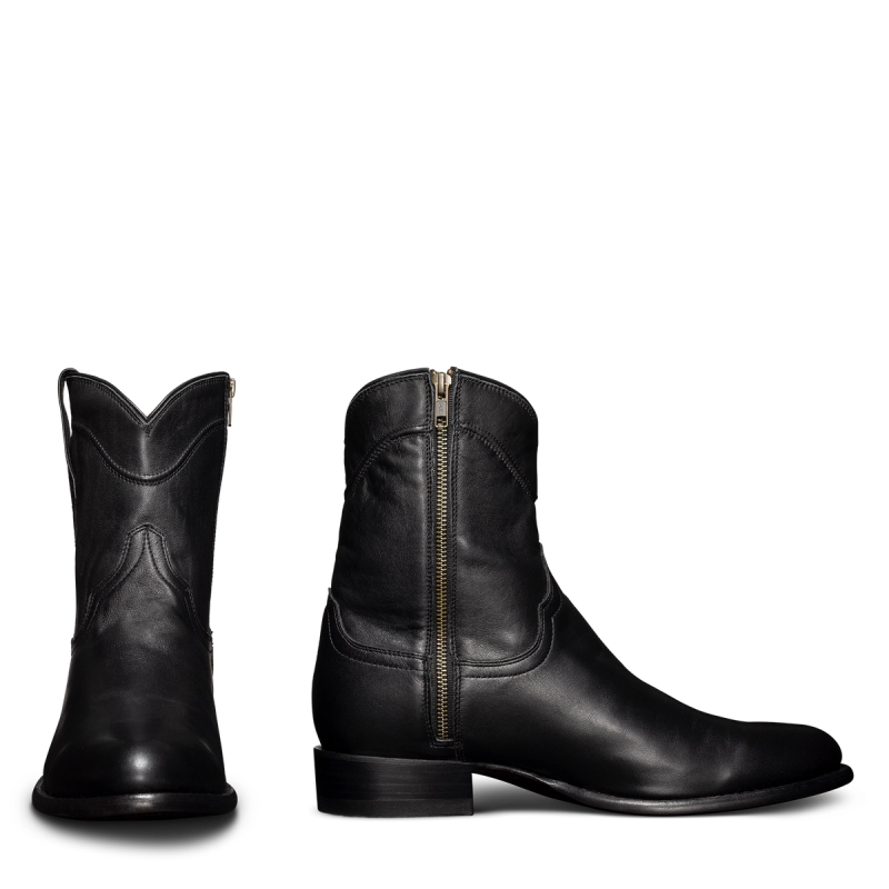 The Dean in Midnight Cowhide - Men's Zip Boot | Tecovas