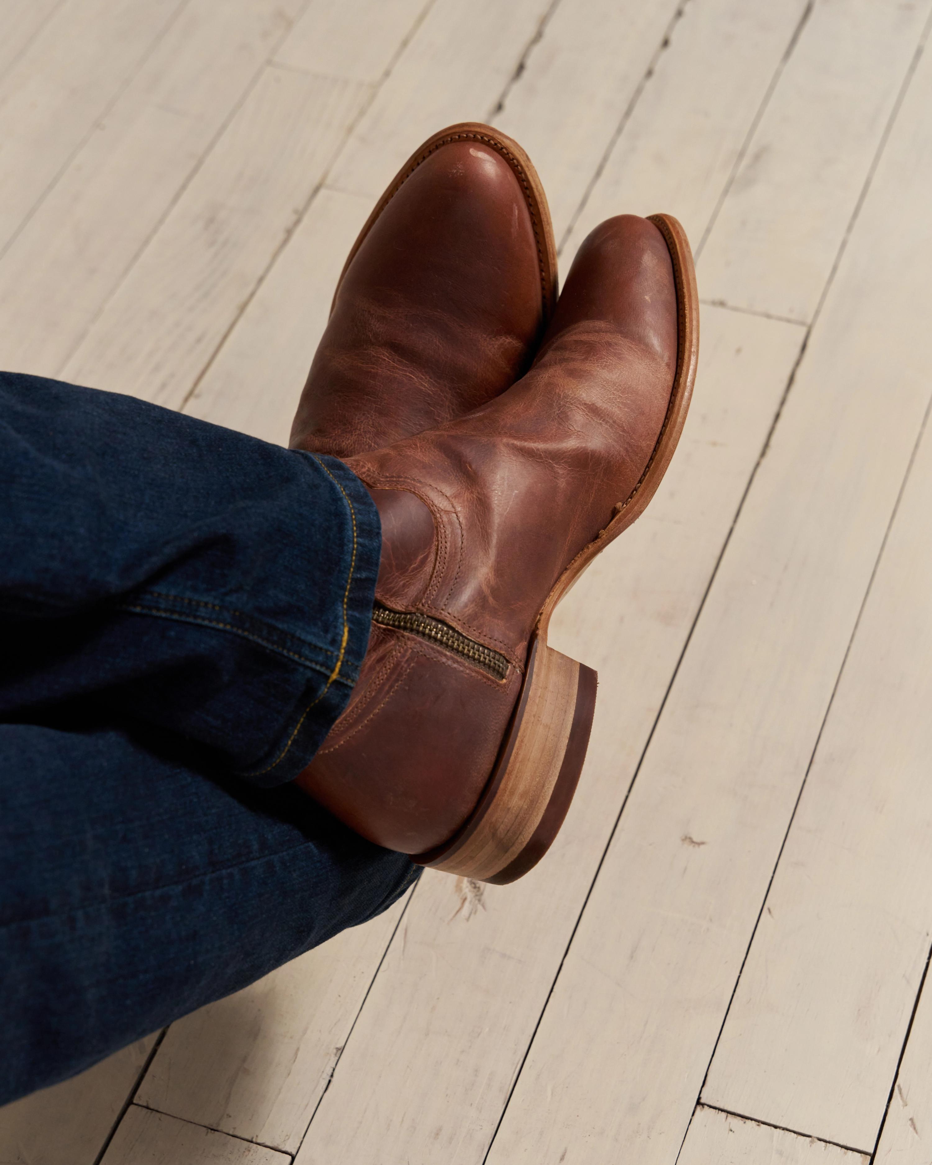 The Dean in Scotch Goat - Men's Zip Boot | Tecovas