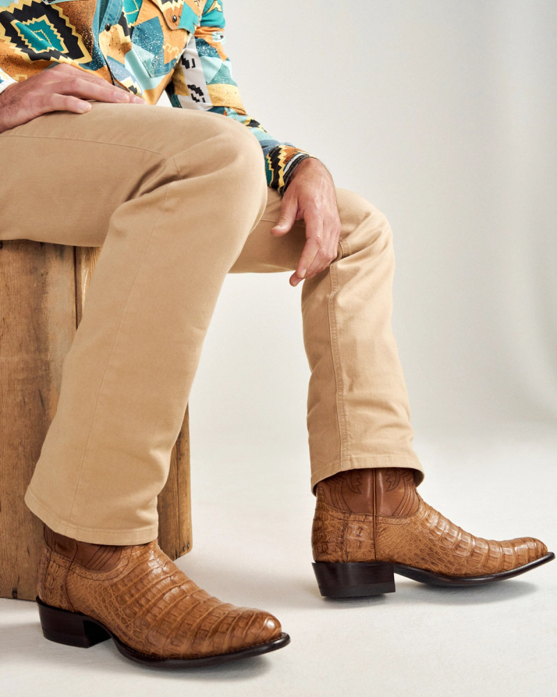 The Dillon in Caramel Caiman - Men's Cowboy Boot | Tecovas
